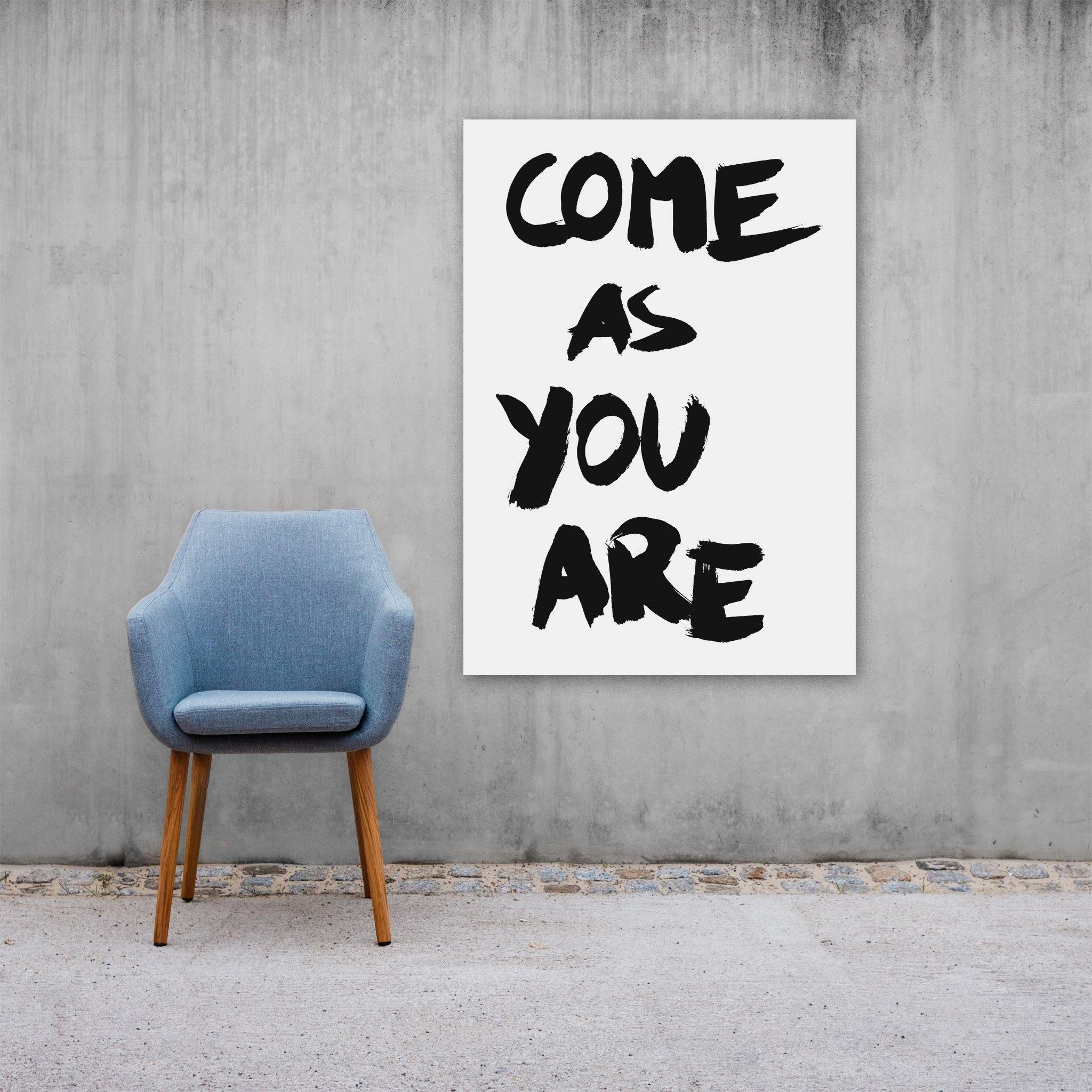Come As You Are, Poster, White – Pop Music Wisdom